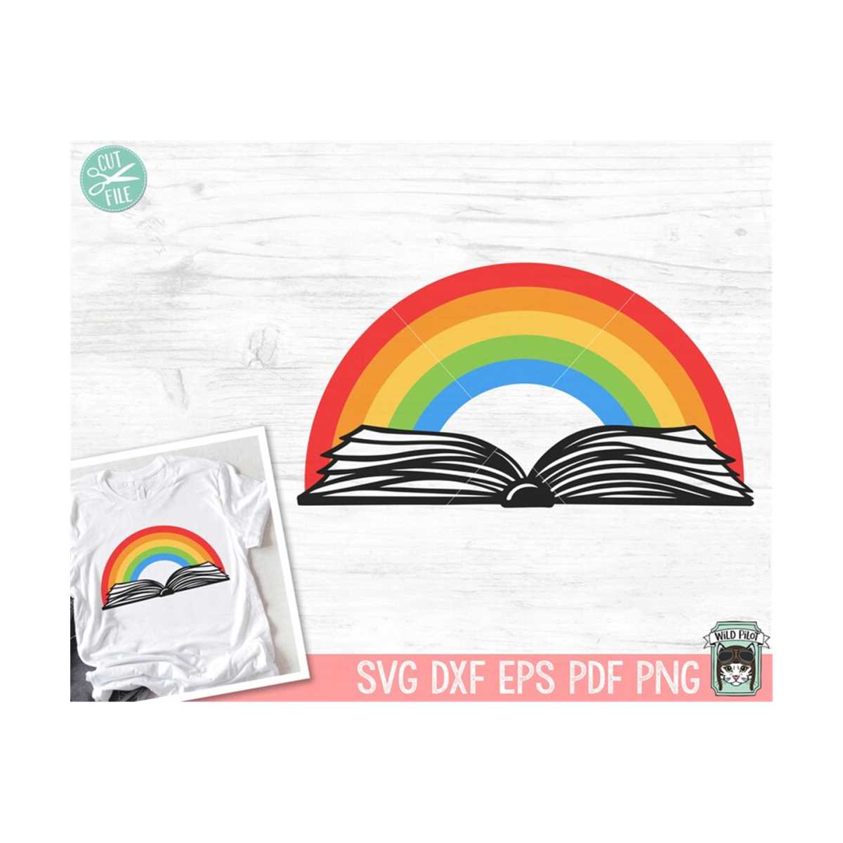 Rainbow SVG, Book SVG, Reading SVG, Book Lover svg, Libraria - Inspire ...