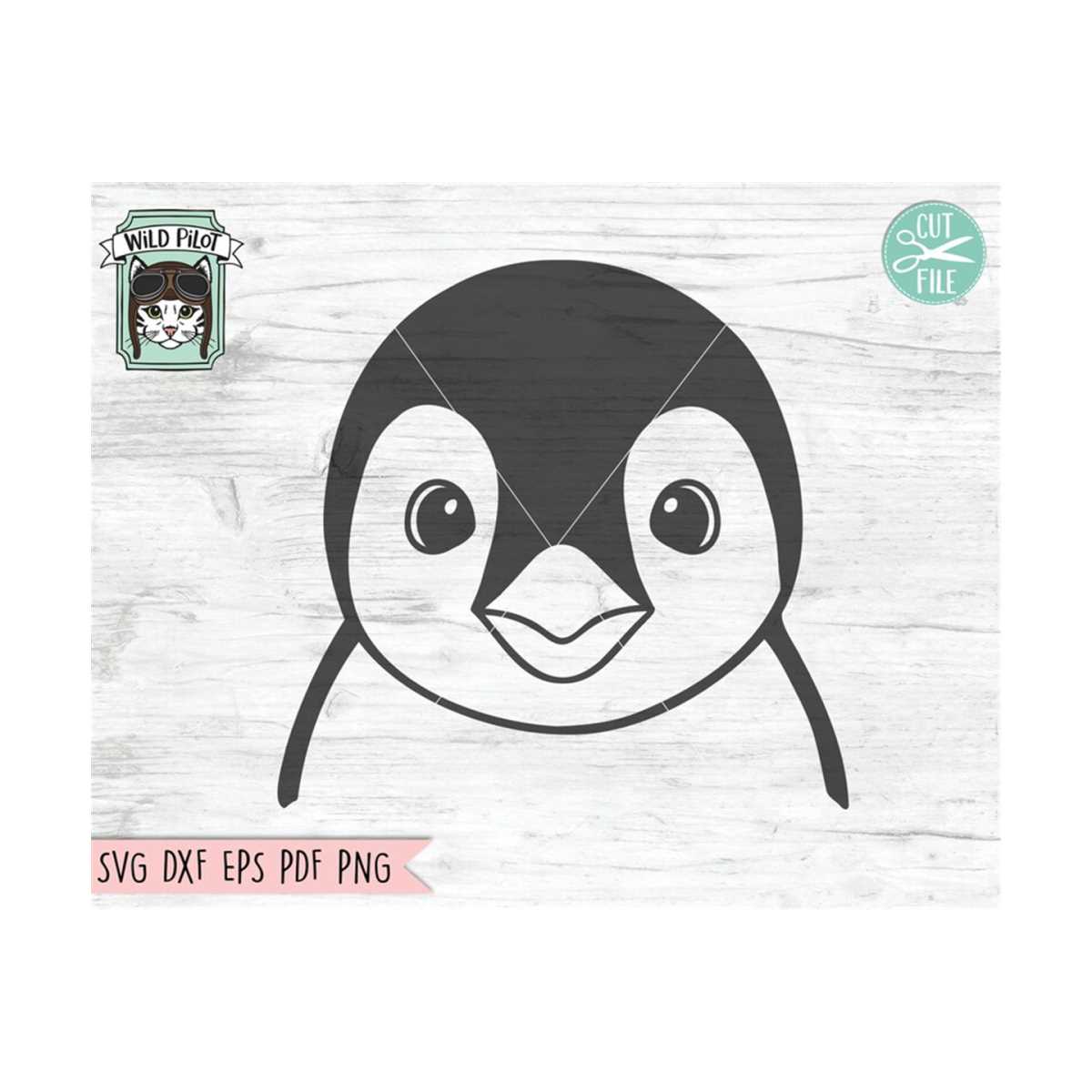 Penguin SVG file, Penguin Face SVG, Penguin cut file, Animal - Inspire ...