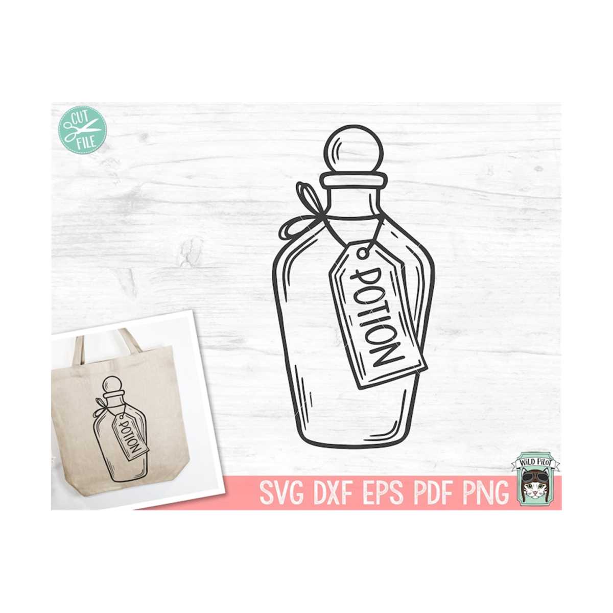 Potion Bottle SVG, Halloween SVG, Witchy svg, Mystical svg, | Inspire ...