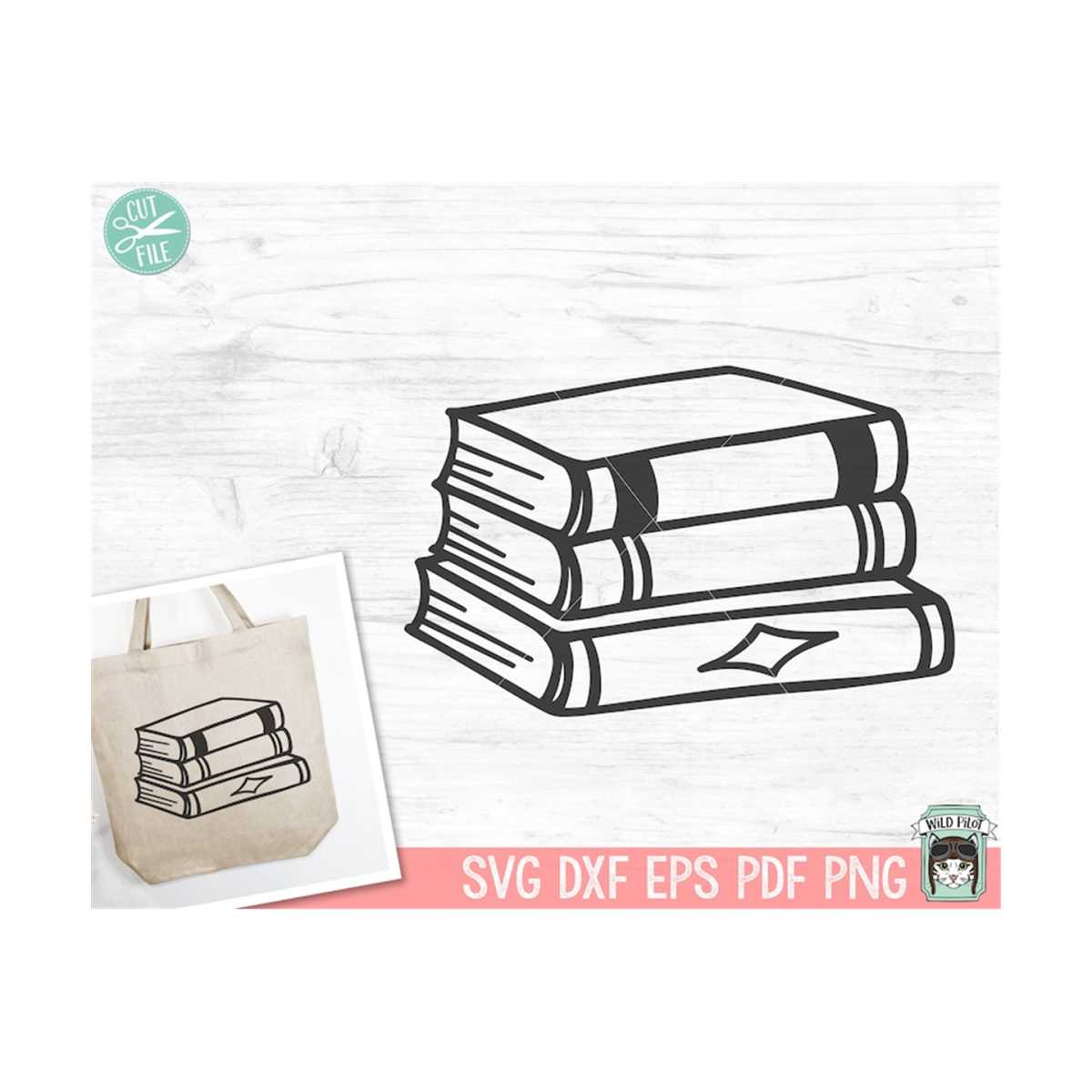 Book SVG, Reading SVG, Book Lover SVG, Librarian svg, Stack | Inspire ...