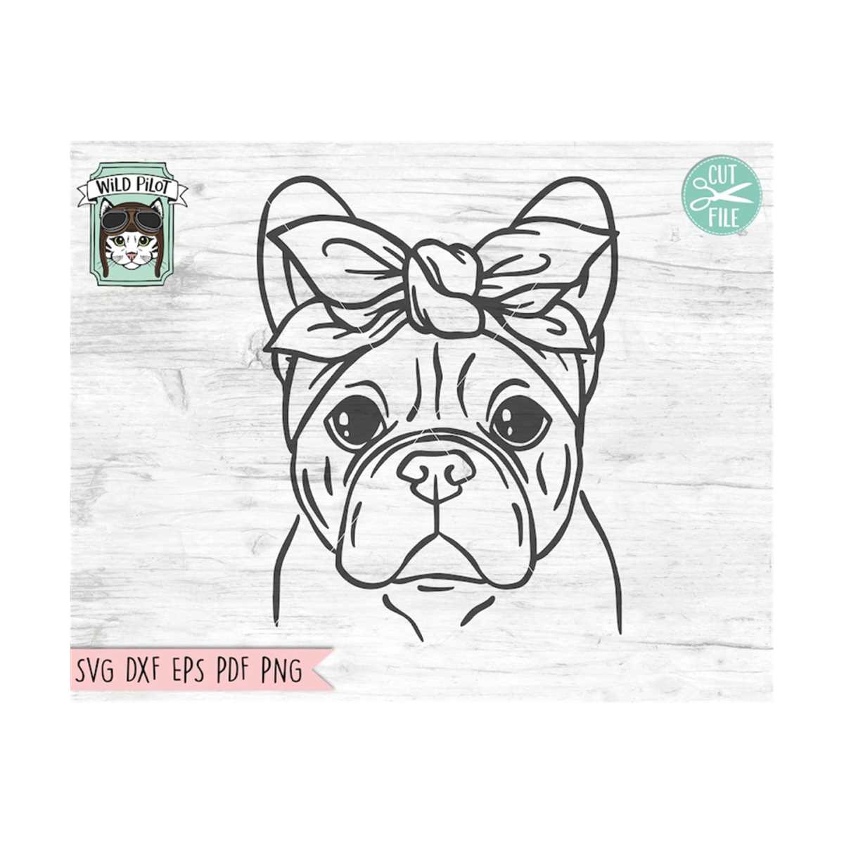 Frenchie SVG file, Dog Bandana SVG, French Bulldog Bandana c | Inspire ...
