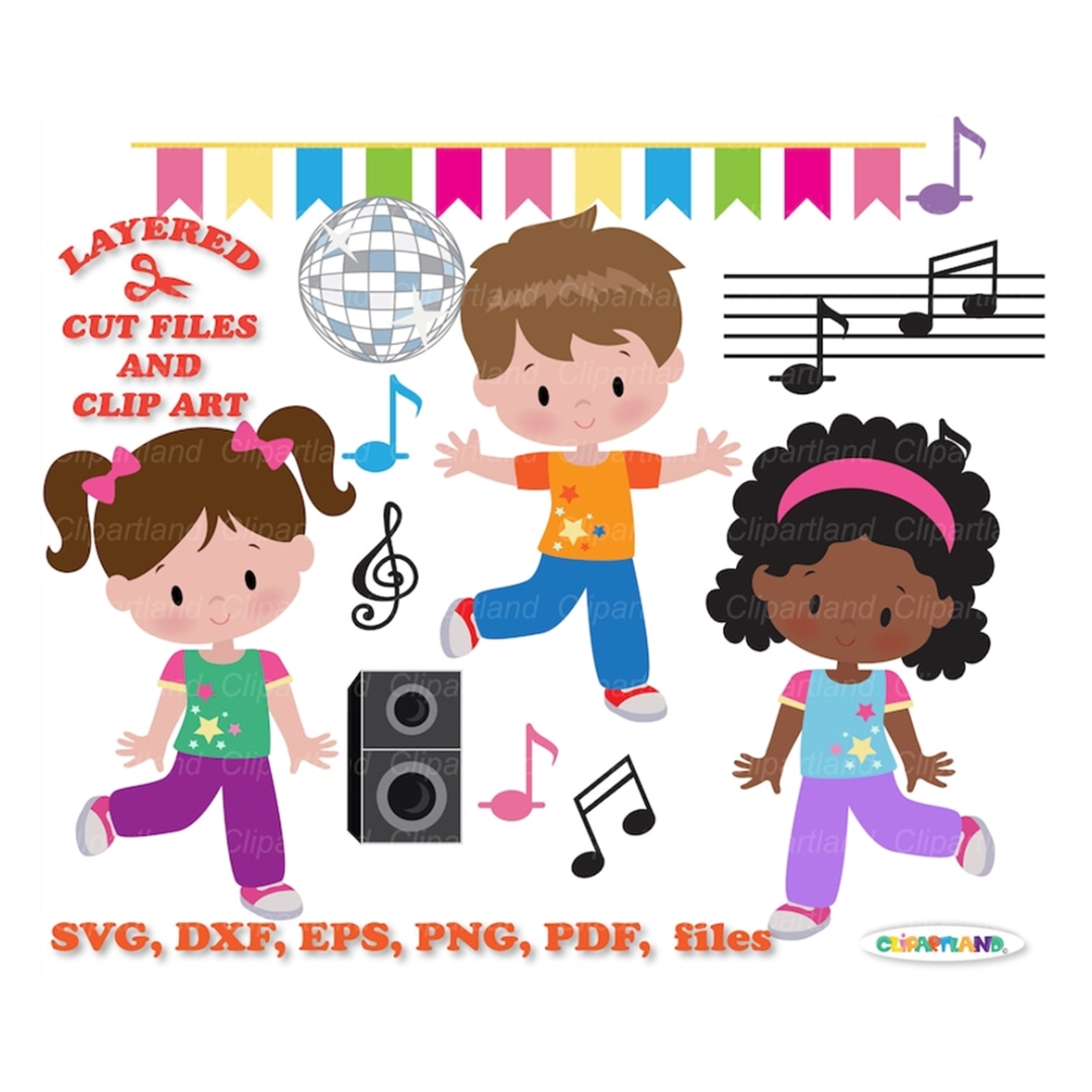 INSTANT Download. Children svg. Dance party cut files and cl | Inspire ...
