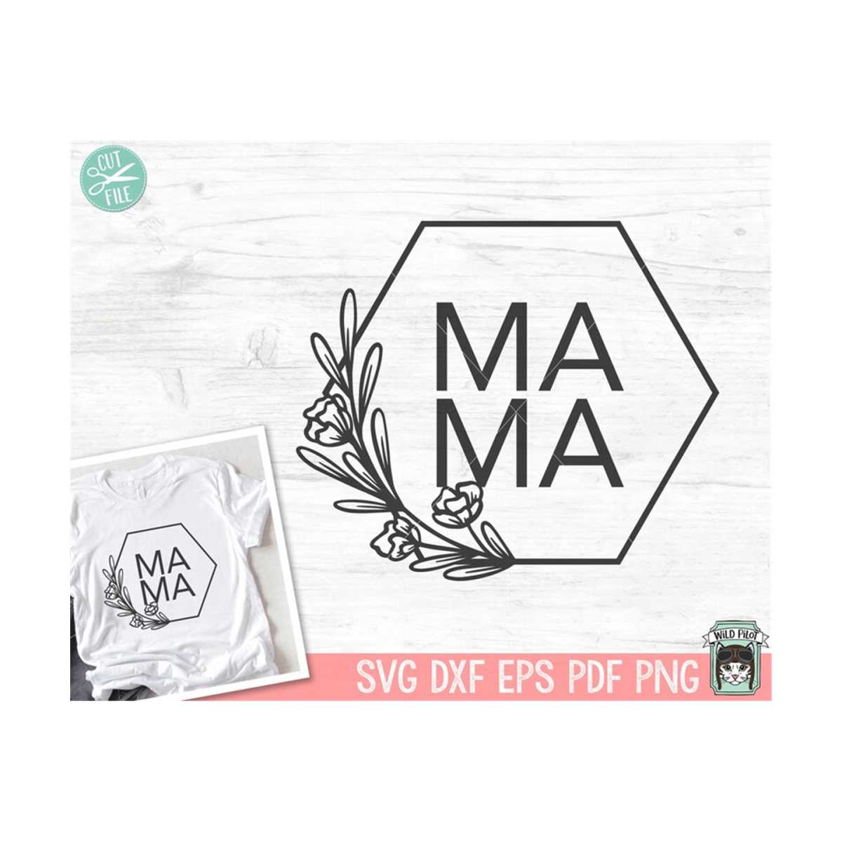 Mama SVG file, Mama Flower Frame svg file, Mom svg file, Mam | Inspire ...