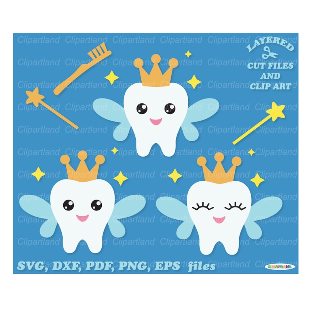 INSTANT Download. Cute tooth fairy cut file and clip art sv | Inspire ...