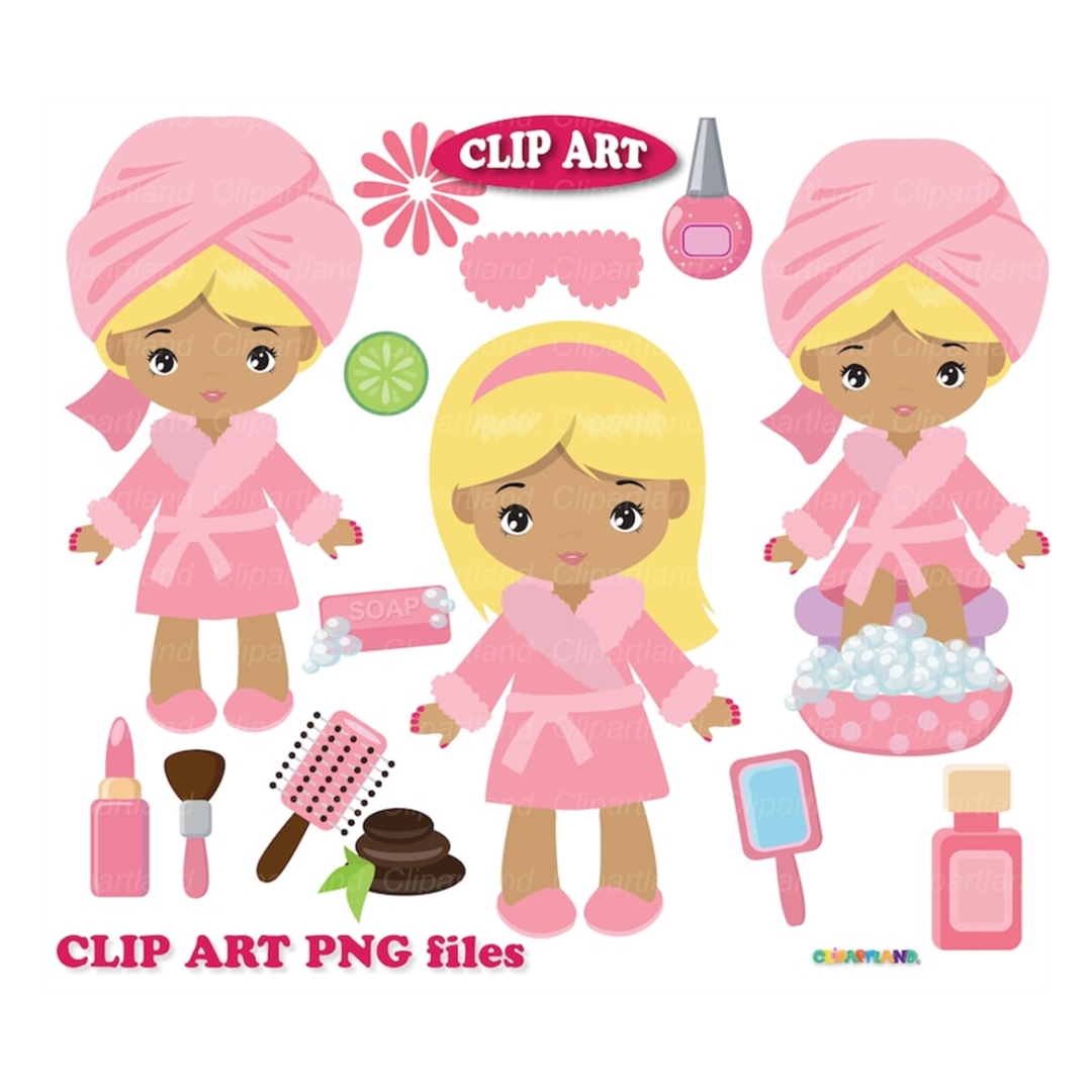 INSTANT Download. Blonde spa girl clip art. Personal and Com | Inspire ...