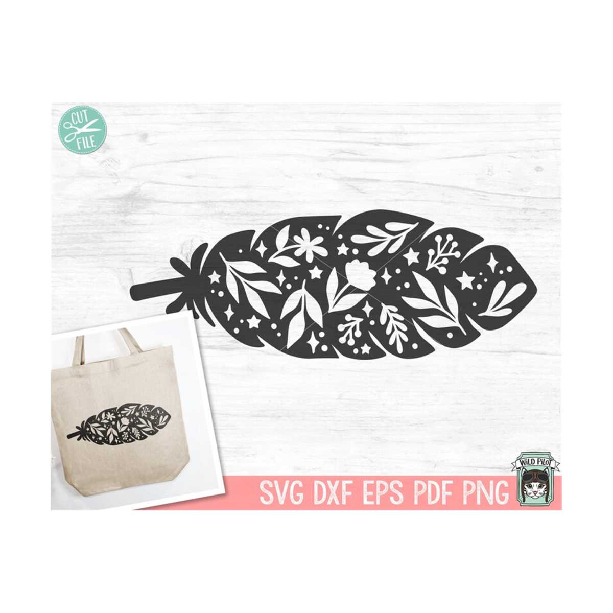 Feathers SVG Cut File, Boho SVG, Tribal SVG, Indian svg, Nat | Inspire ...