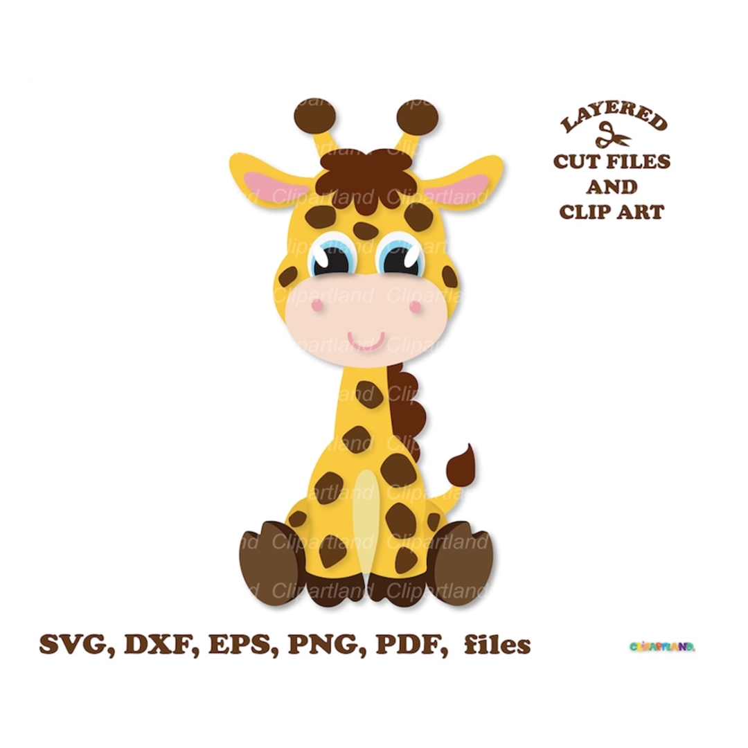 INSTANT Download. Cute sitting baby giraffe svg cut files an | Inspire ...