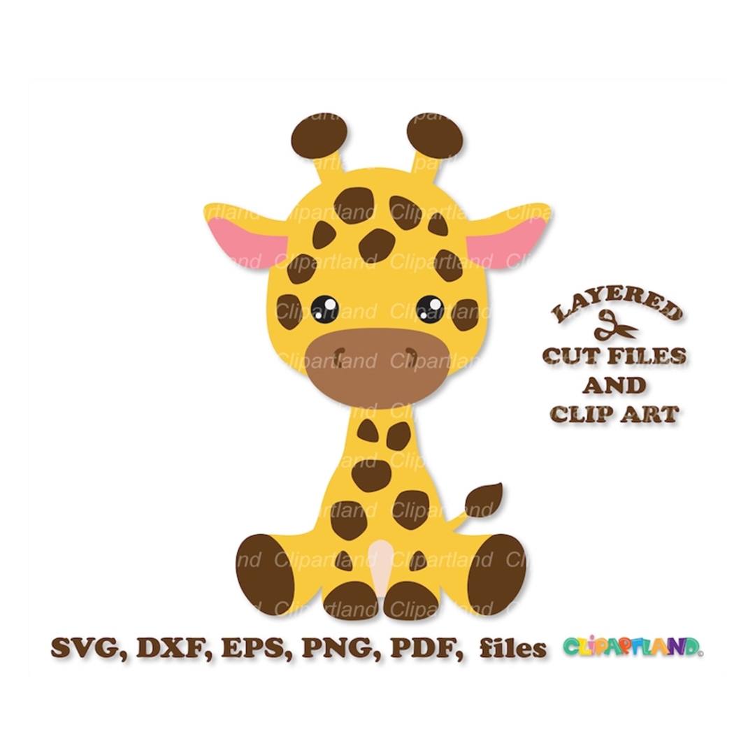 INSTANT Download. Cute sitting giraffe svg cut file and clip | Inspire ...