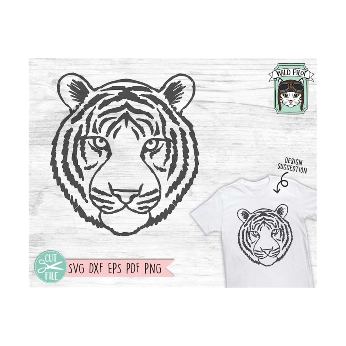 Tiger SVG file, Tiger Face SVG, Tiger cut file, Animal Face, - Inspire ...