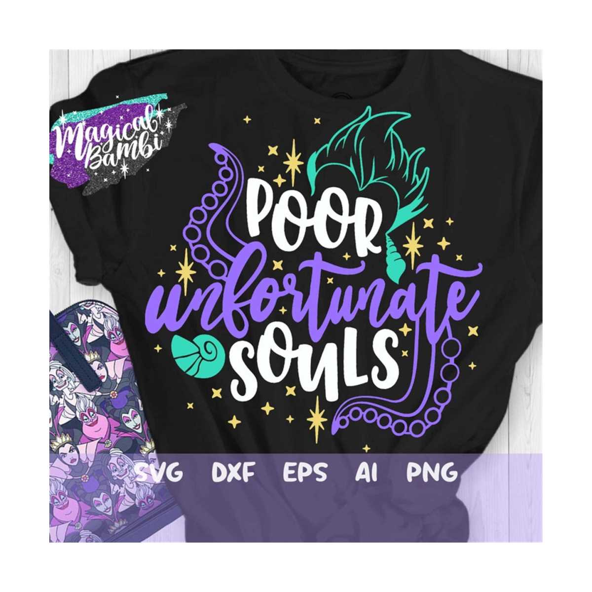 Poor Unfortunate Souls Svg, Villains Svg, Under the sea Svg, | Inspire ...