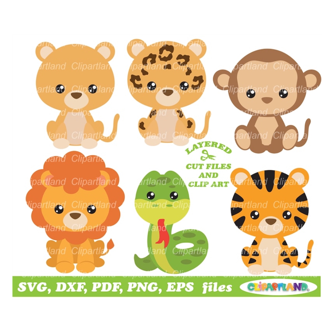 INSTANT Download. Cute sitting baby animals svg cut file and | Inspire ...