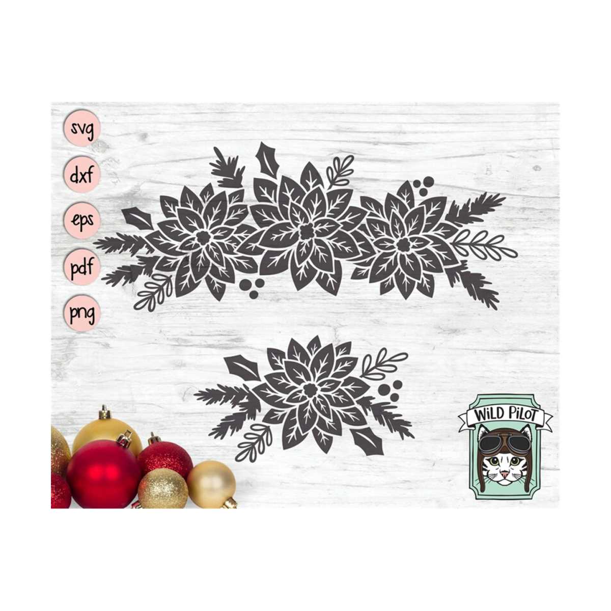 Poinsettia SVG file, Poinsettia cut file, Christmas svg, Chr | Inspire ...