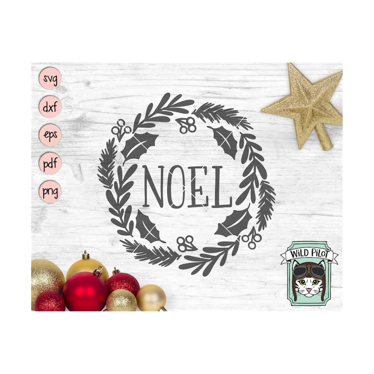Holiday Wreath SVG file, Noel svg, Christmas wreath SVG file - Inspire ...