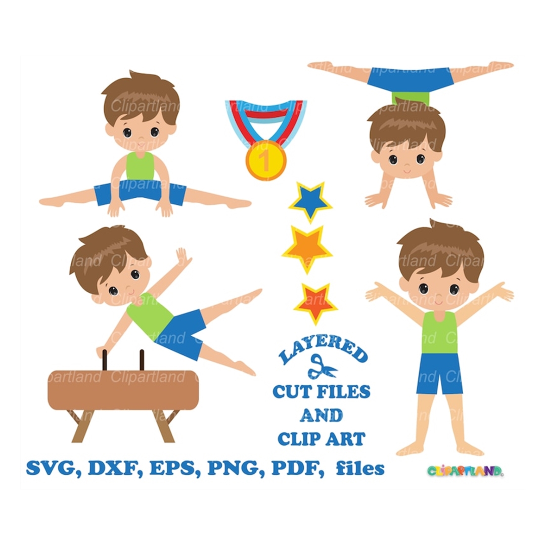 INSTANT Download. Gymnastics boy svg cut files and clip art. | Inspire ...