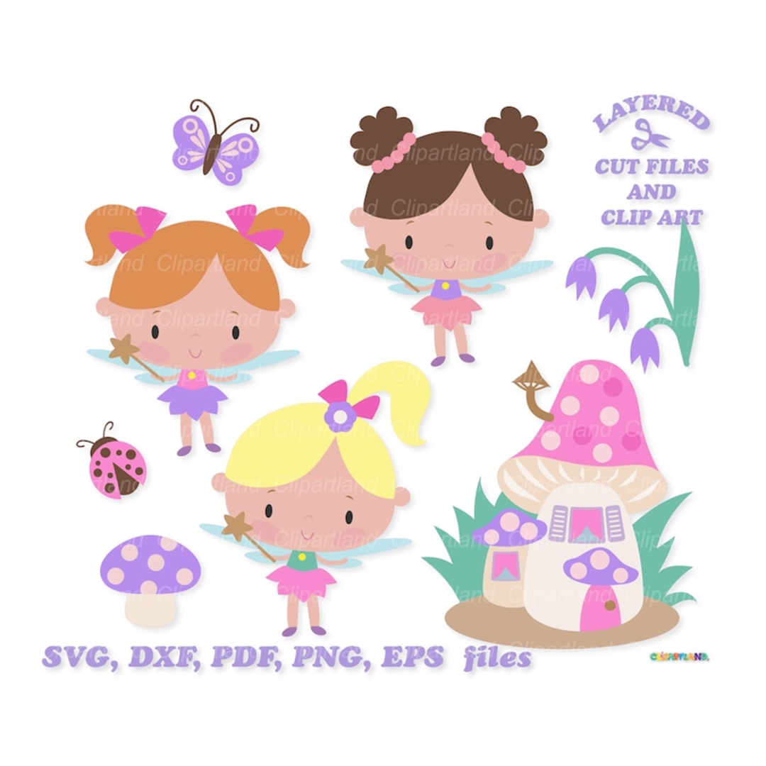 INSTANT Download. Cute little garden fairy cut files and cli | Inspire ...