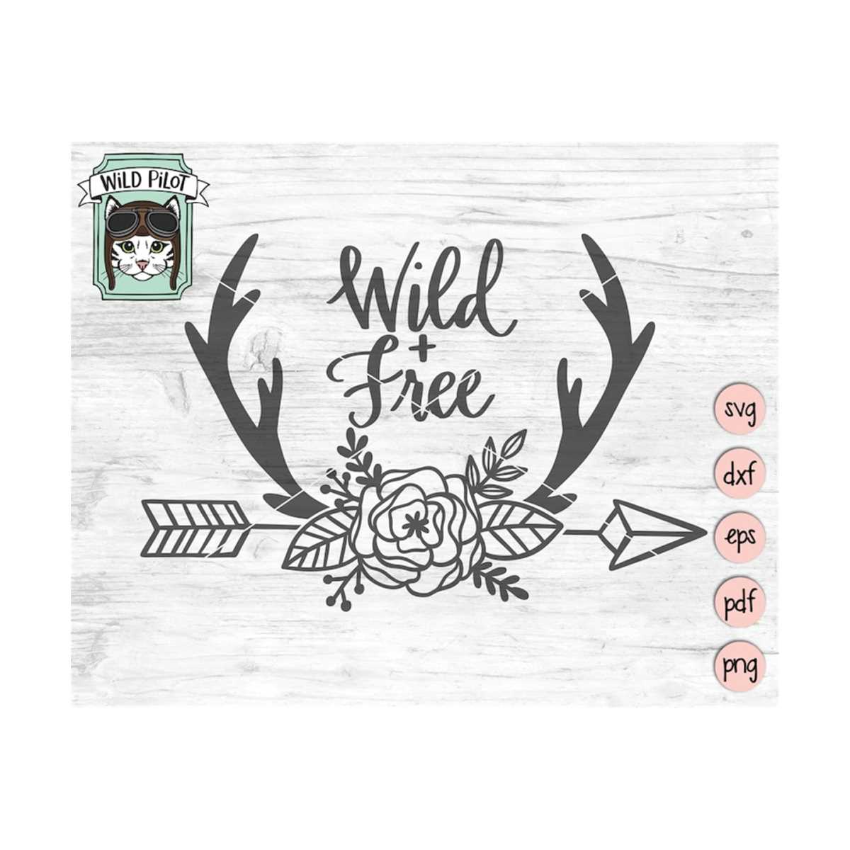 Deer Antlers SVG, Deer Antlers Flowers svg file, Arrow SVG f - Inspire ...