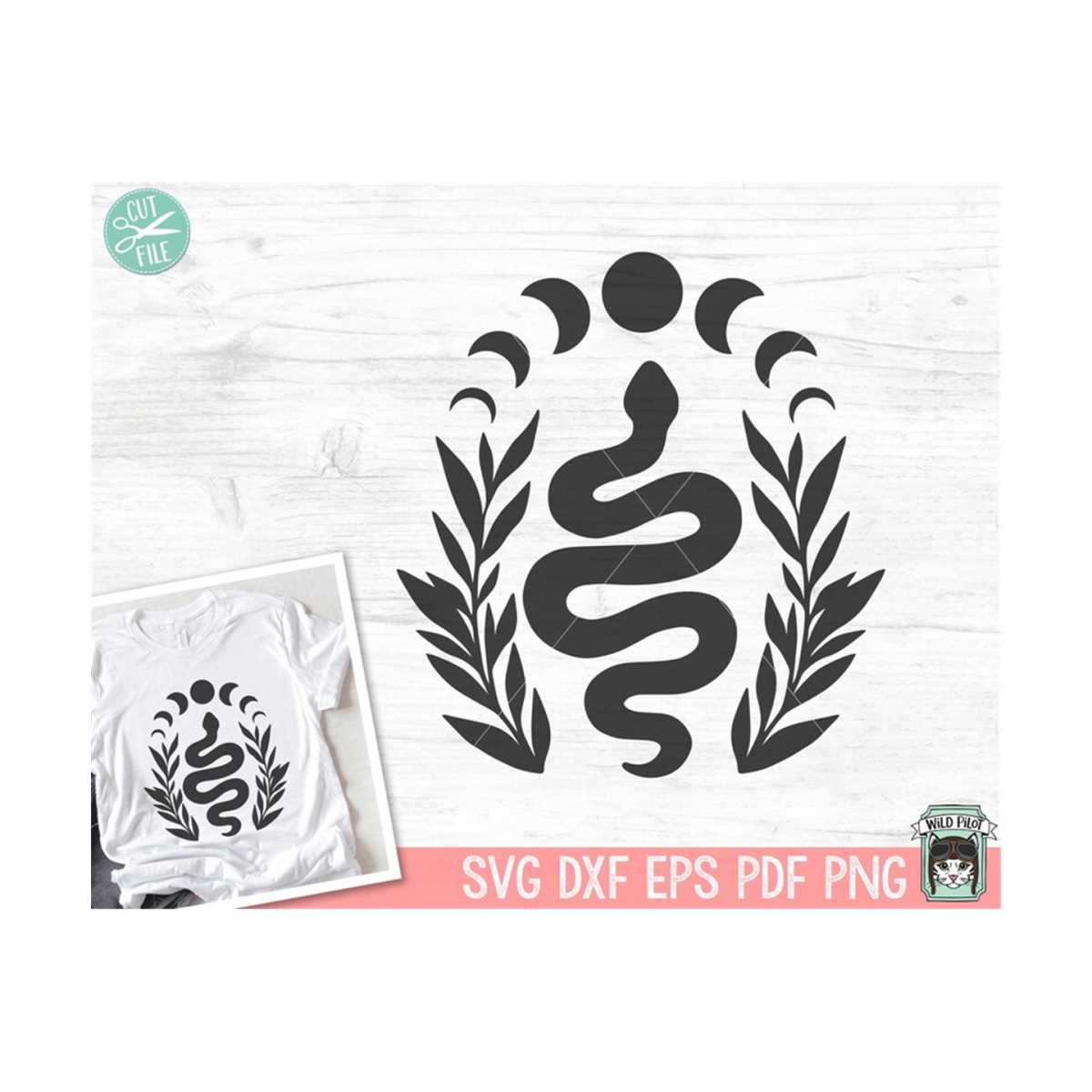 Snake SVG file, Reptile SVG, Moon Phases SVG, Snake png, Sna | Inspire ...