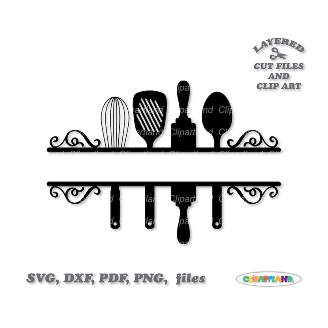 INSTANT Download. Kitchen split monogram svg cut file and cl - Inspire ...