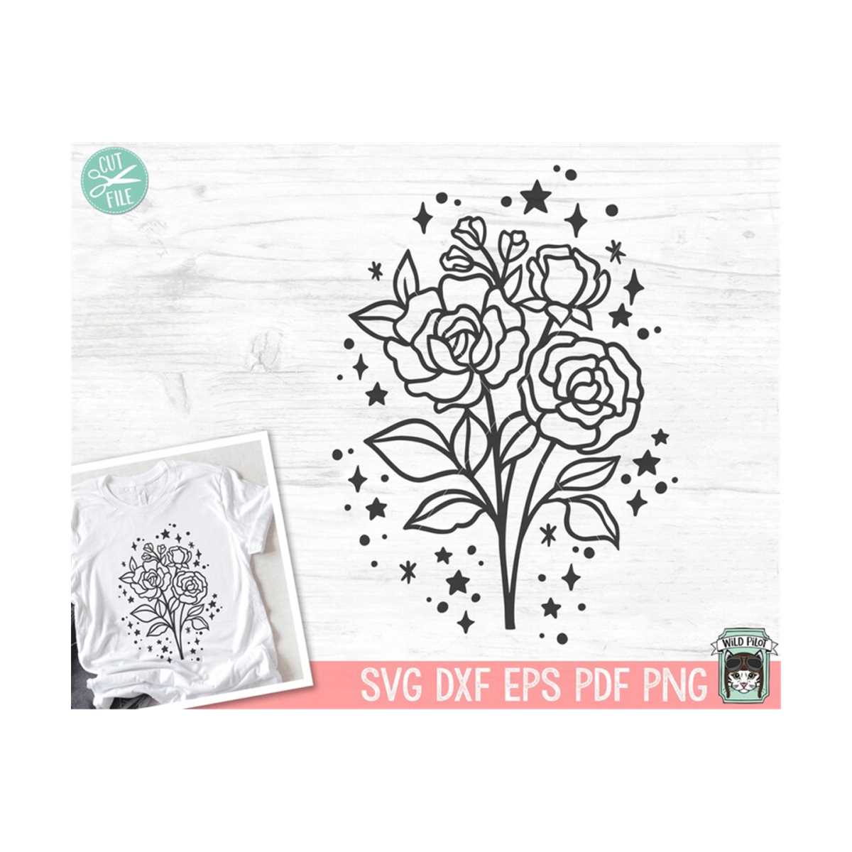 Flower SVG files, Bouquet SVG file, Bouquet of Flowers SVG, - Inspire ...