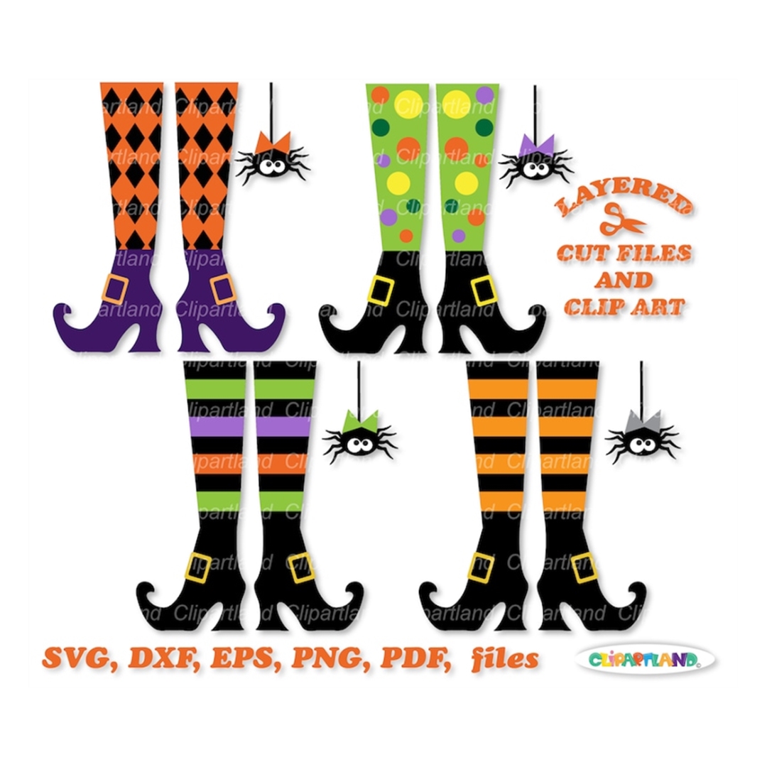 INSTANT Download. Funny witch feet cut file and clip art. Co | Inspire ...