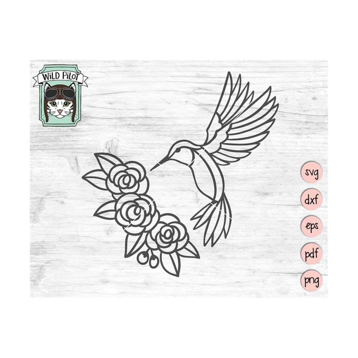 Hummingbird SVG file, hummingbird and flowers svg, flowers s | Inspire ...