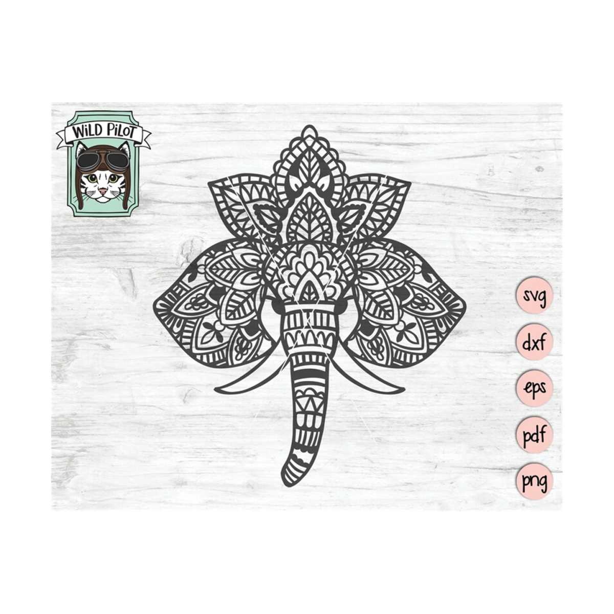 Elephant Mandala SVG File, Elephant Mandala Cut File, Elepha | Inspire ...