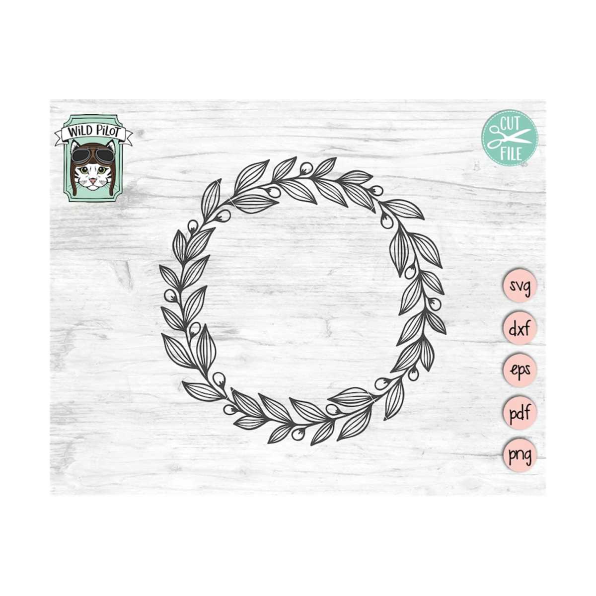 Wreath SVG file, Laurel Wreath svg, Laurel leaf wreath clip | Inspire ...