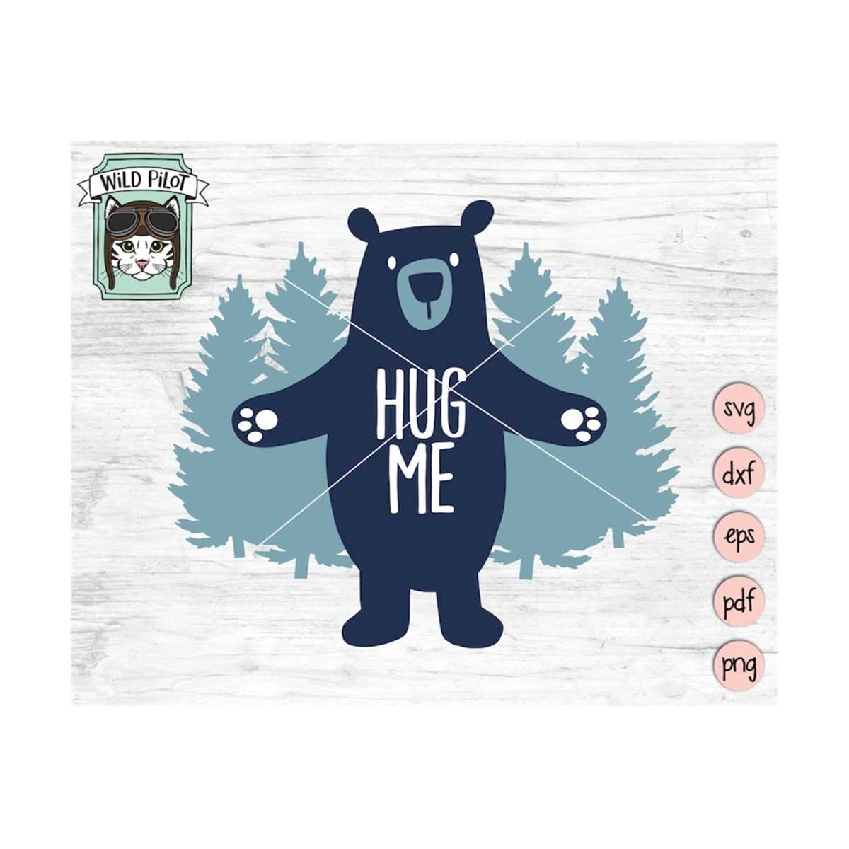Cute Bear SVG, Bear svg file, Hug Me svg, Bear Hug svg file | Inspire ...