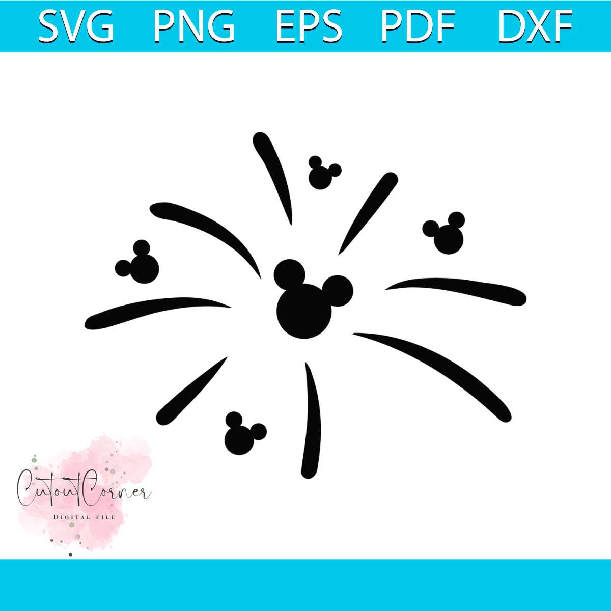 Mickey fireworks svg free, trending svg, disney svg, mickey | Inspire ...