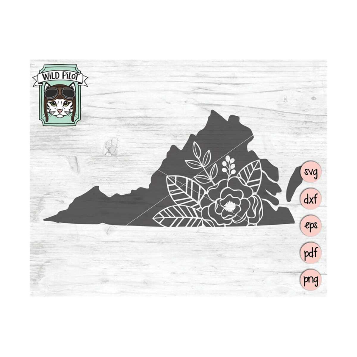 Virginia svg file, Virginia Silhouette svg, Virginia cut fil | Inspire ...