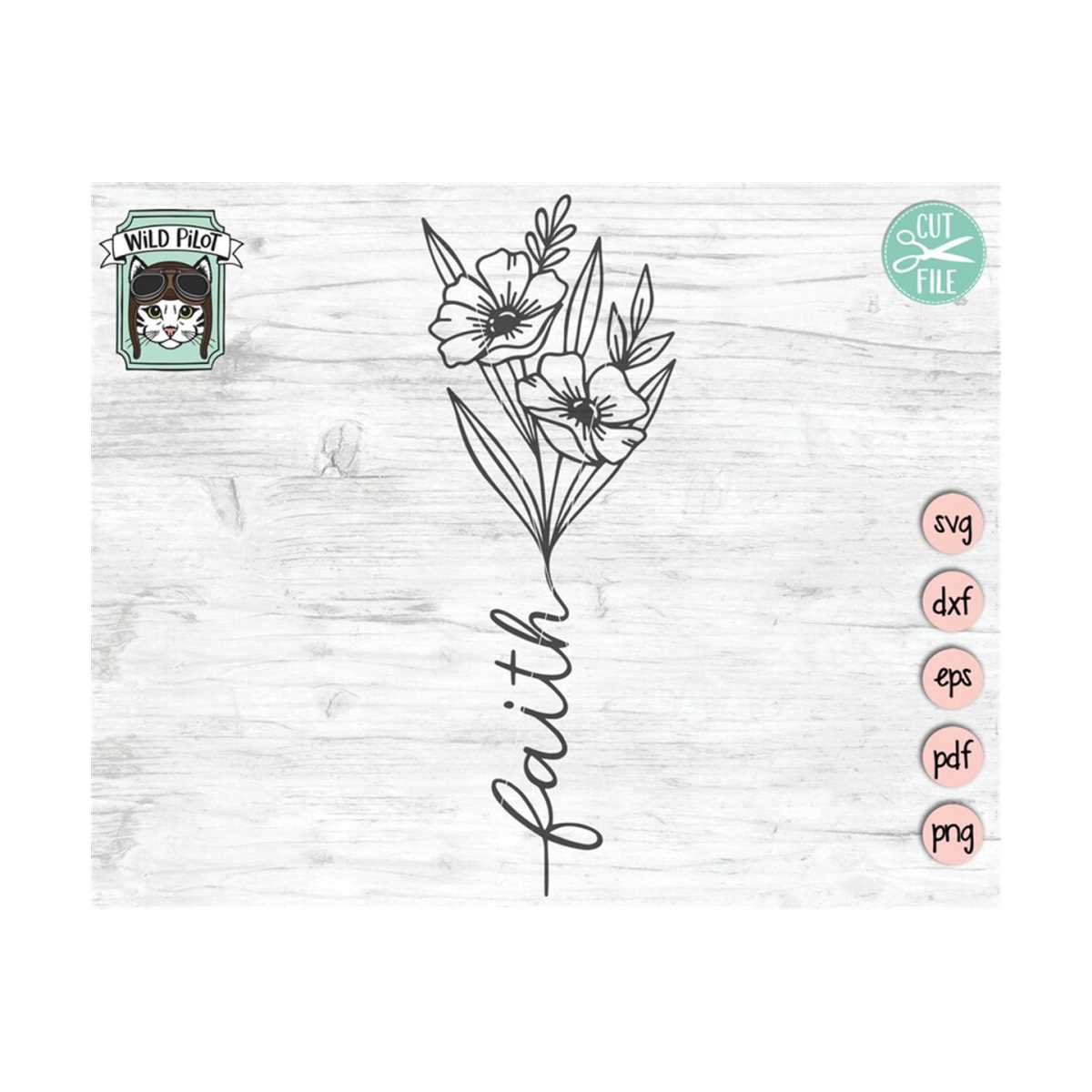 Faith SVG file, Faith Bouquet svg file, Religious svg file, | Inspire ...