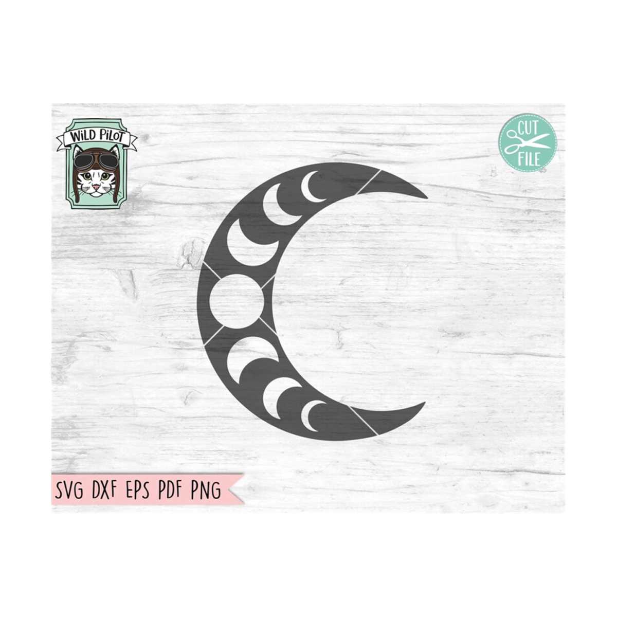 Moon Phases SVG File, Moon Cut File, Moon Phases Cut File, M | Inspire ...