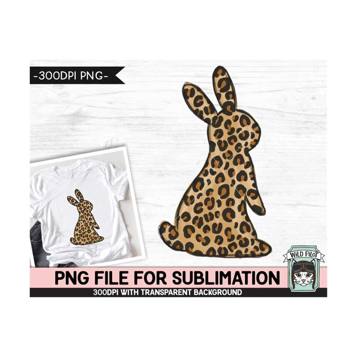 Easter SUBLIMATION design PNG, Leopard Bunny Silhouette png | Inspire ...