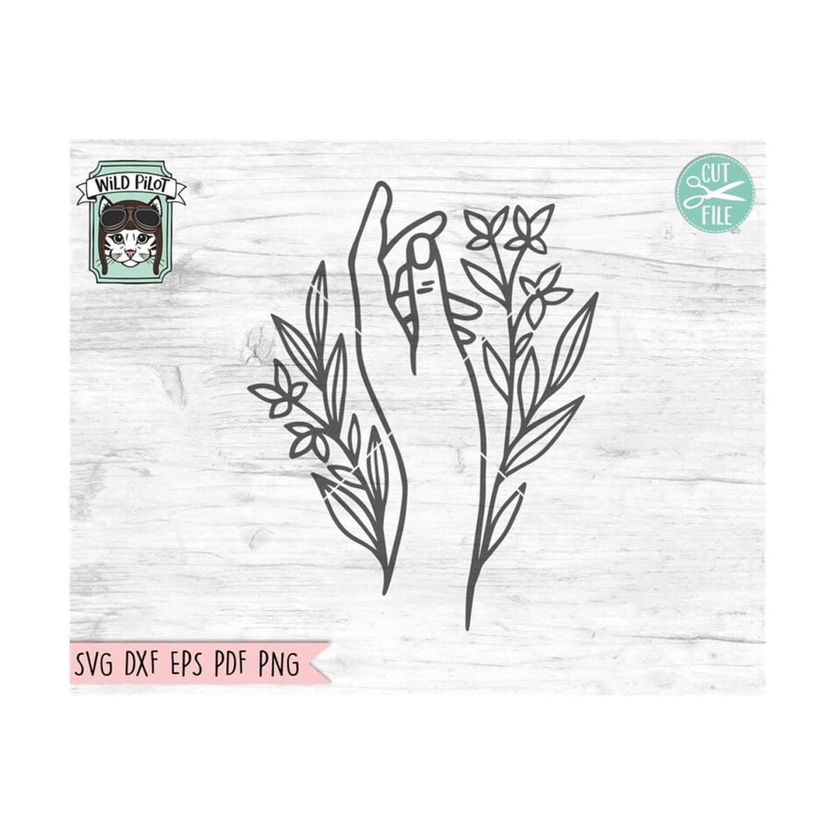 Flowers SVG, Hand SVG Cut File, Flower Cut File, Floral SVG, - Inspire ...