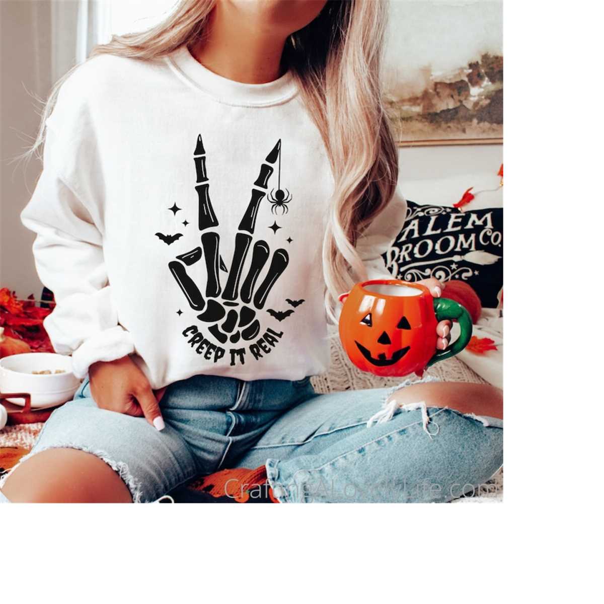 Creep it Real svg, Skeleton Hand svg, Skeleton svg, Funny Ha - Inspire ...
