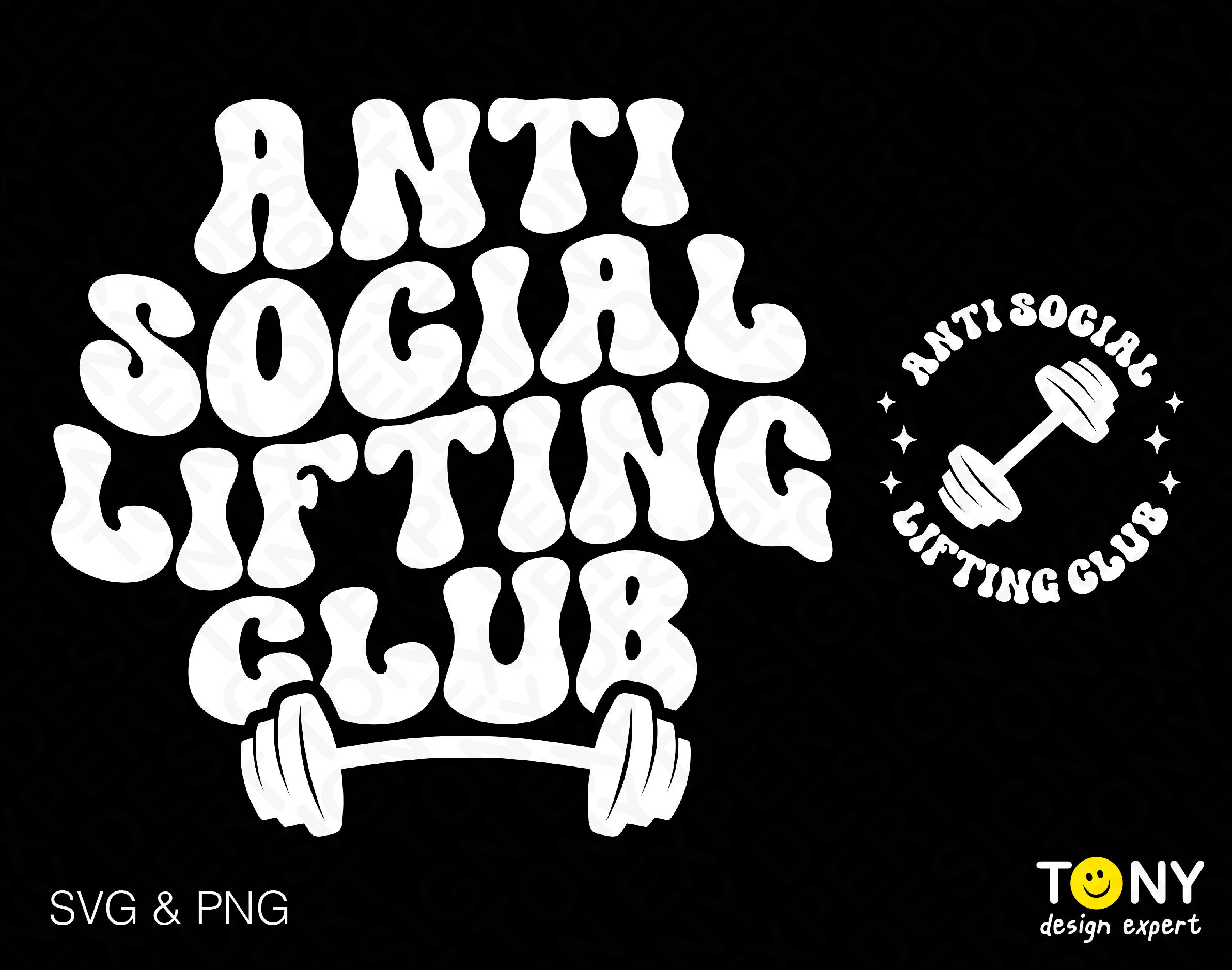 2 Bundle, Anti Social Lifting Club Svg Png, Antisocial Svg, | Inspire ...