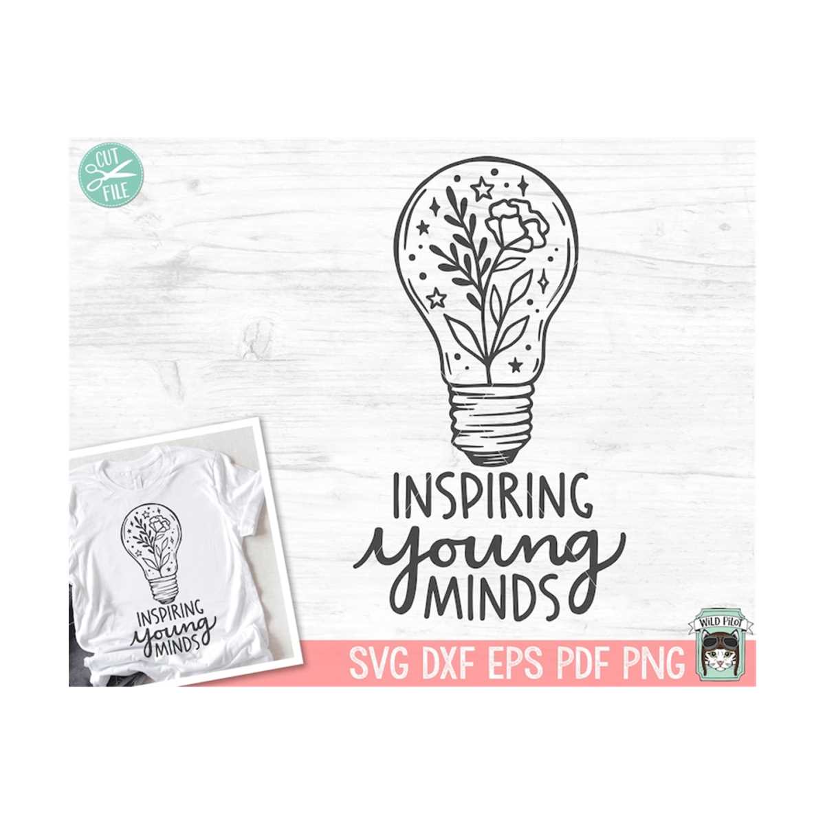 Light Bulb SVG, Flowers SVG Cut File, Floral SVG, Inspiratio | Inspire ...