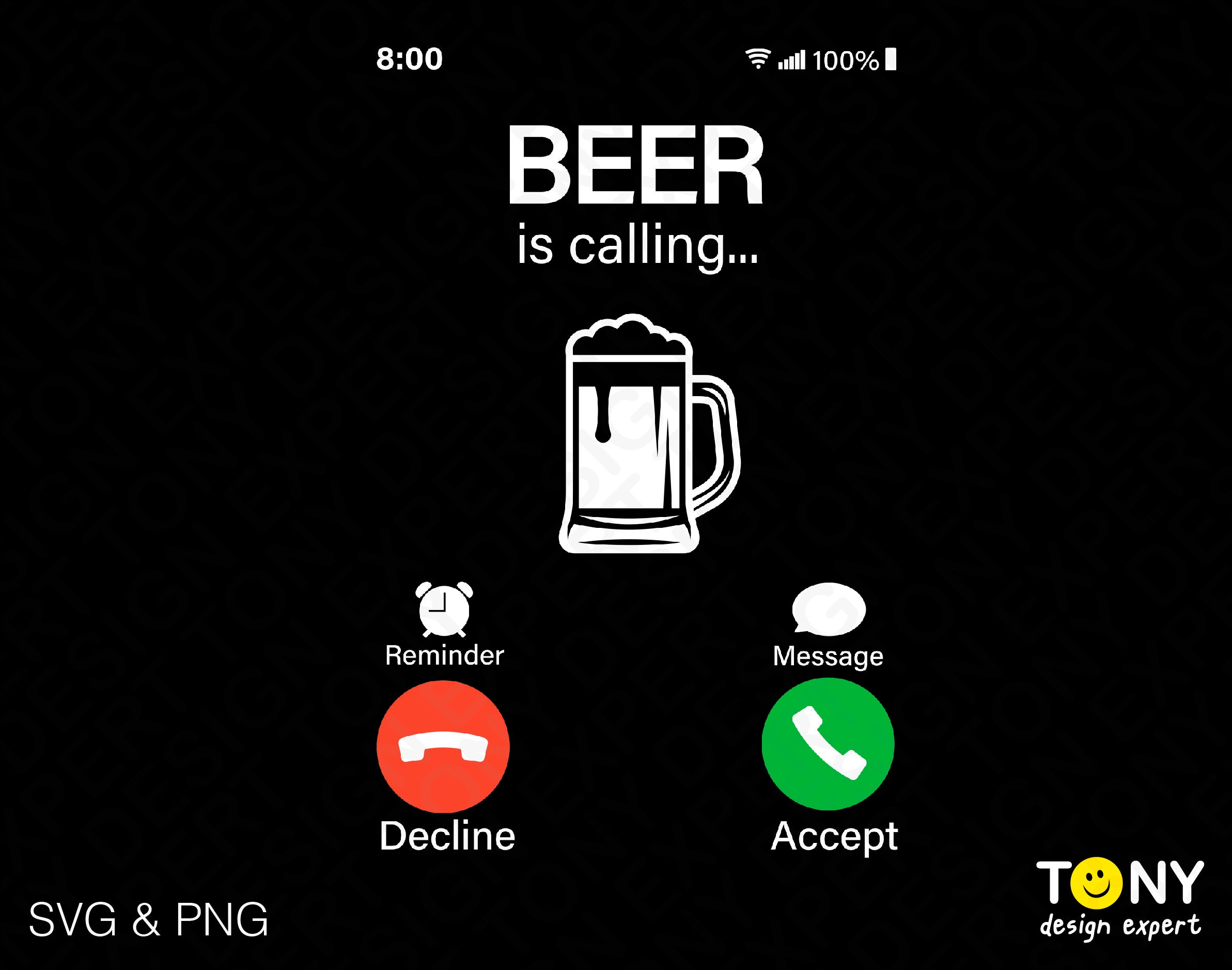 Beer Is Calling Svg Png, Incoming Call Svg, Beer Svg, Funny - Inspire ...