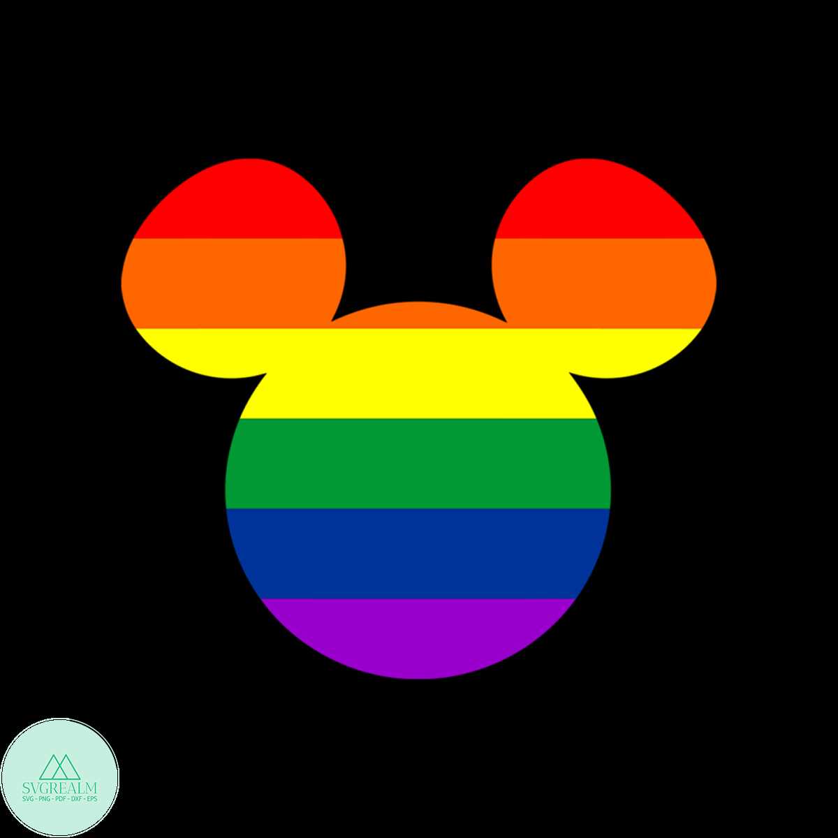 Gay Pride Mickey Mouse Mickey Head Svg, LGBT Svg | Inspire Uplift