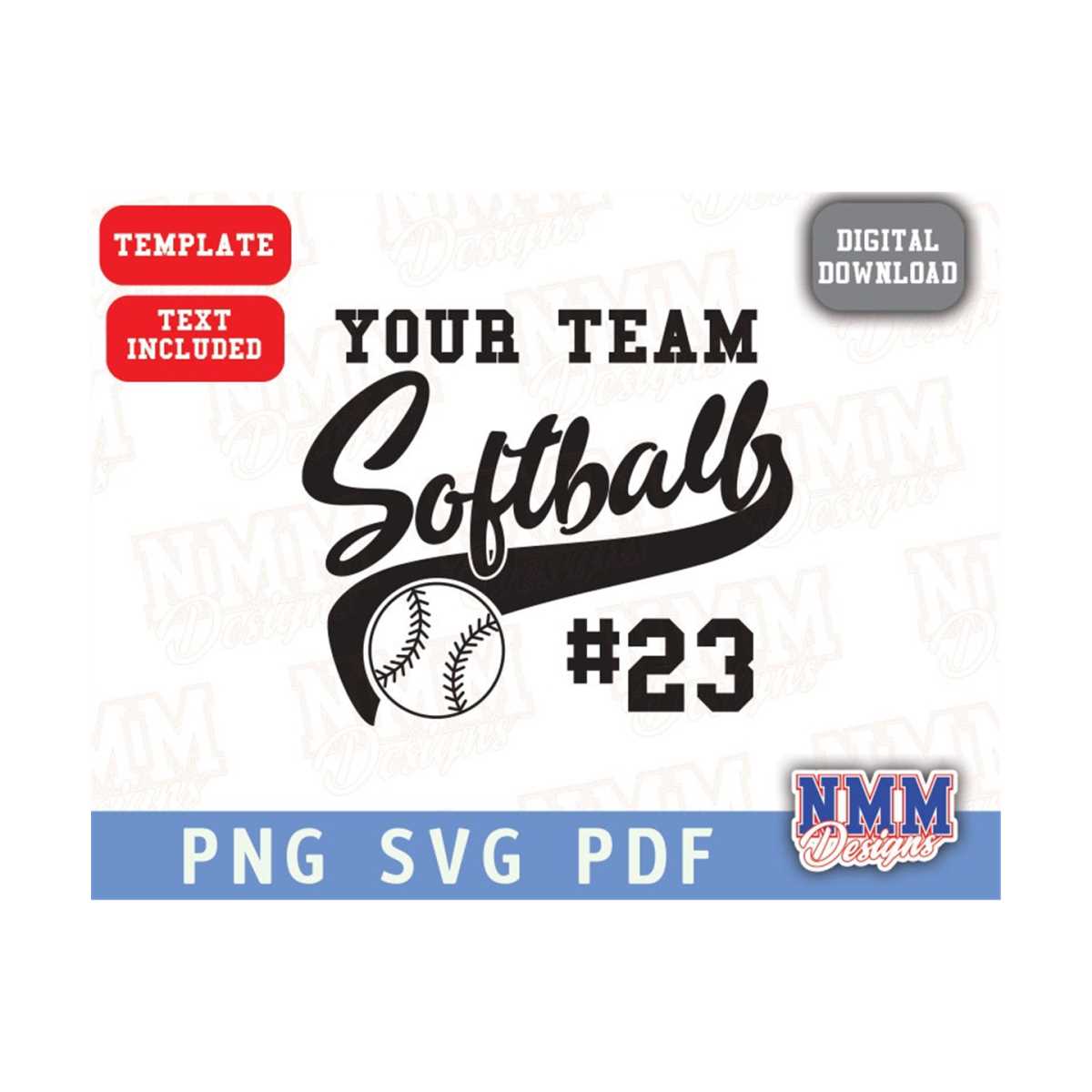 Softball SVG, Custom Team Spirit Svg, Custom Cut File, Custo - Inspire ...