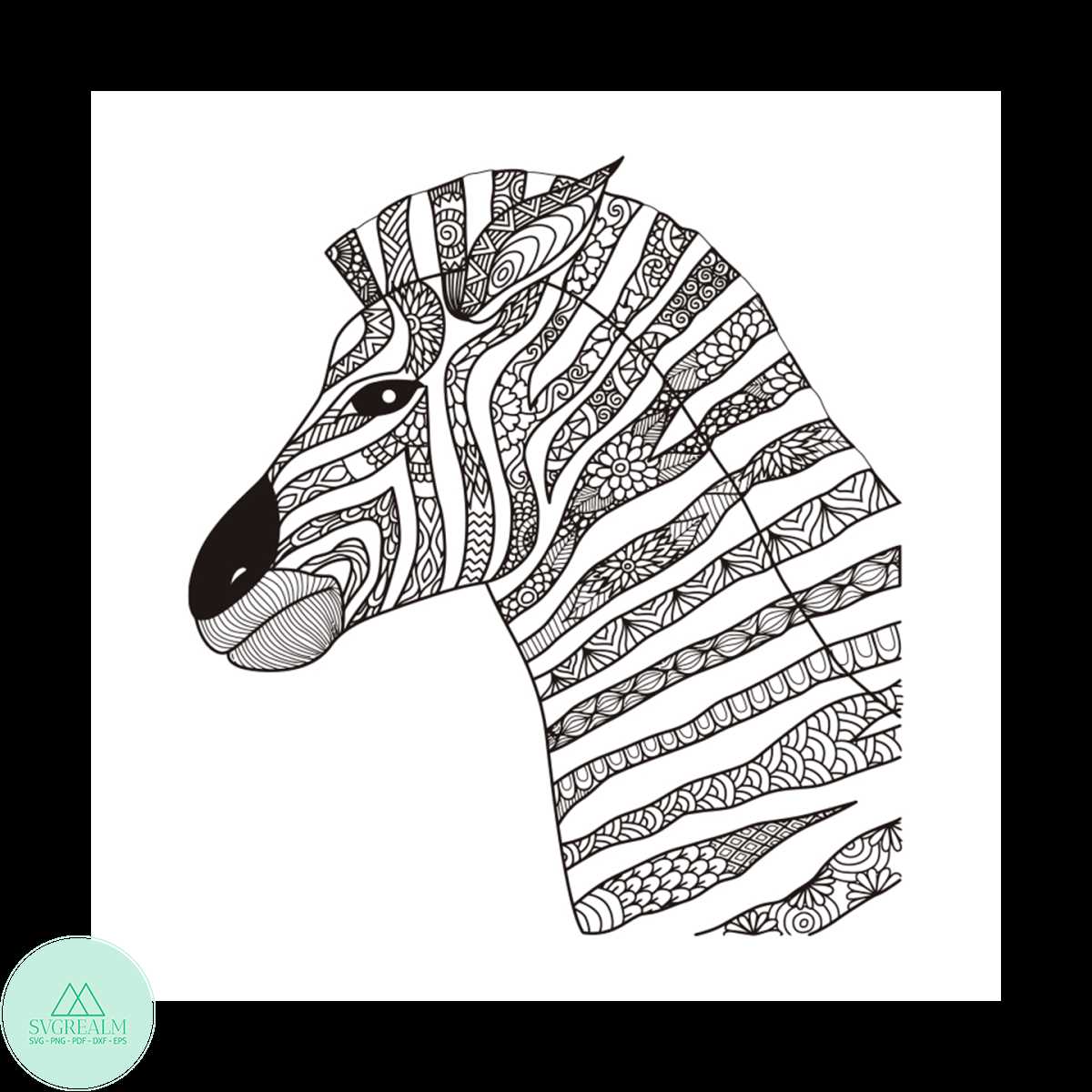 Zebra Zentangle Zebra Pattern Animal Svg | Inspire Uplift