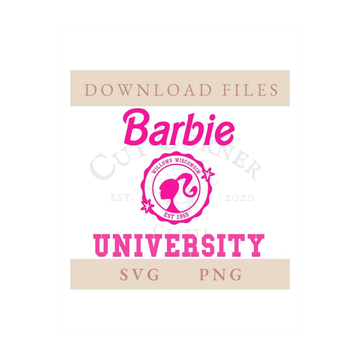 Barbi University Inspired SVG | Barbi Inspired SVG | College - Inspire ...