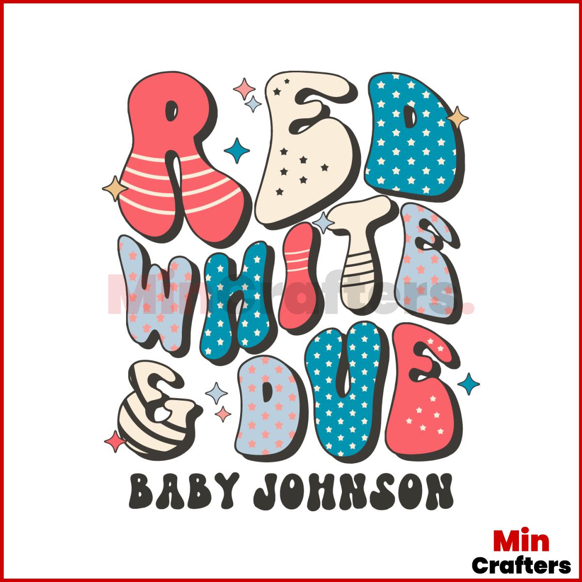 Custom Red White and Due Pregnancy Announcement SVG - Inspire Uplift