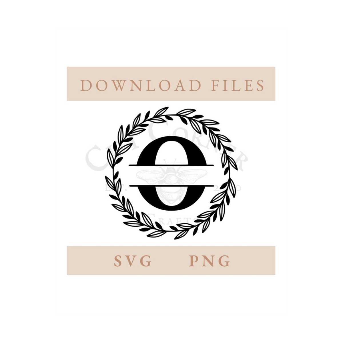 Wreath Frame Split Letter Monogram O | Letter SVG | Letter P | Inspire ...