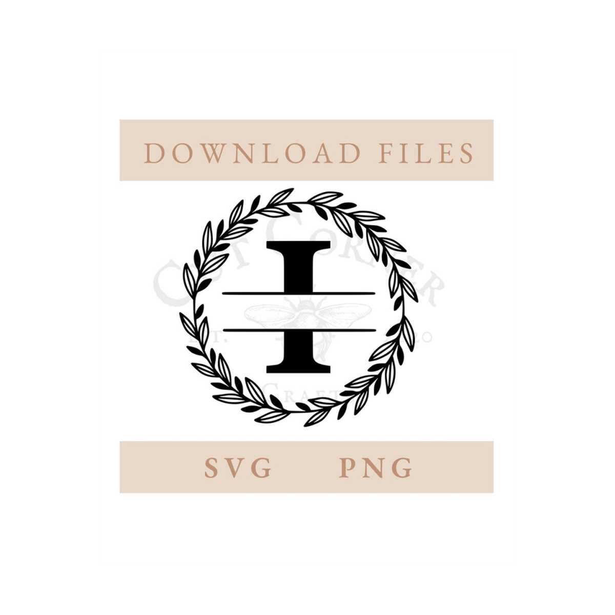 Wreath Frame Split Letter Monogram I | Letter SVG | Letter P | Inspire ...