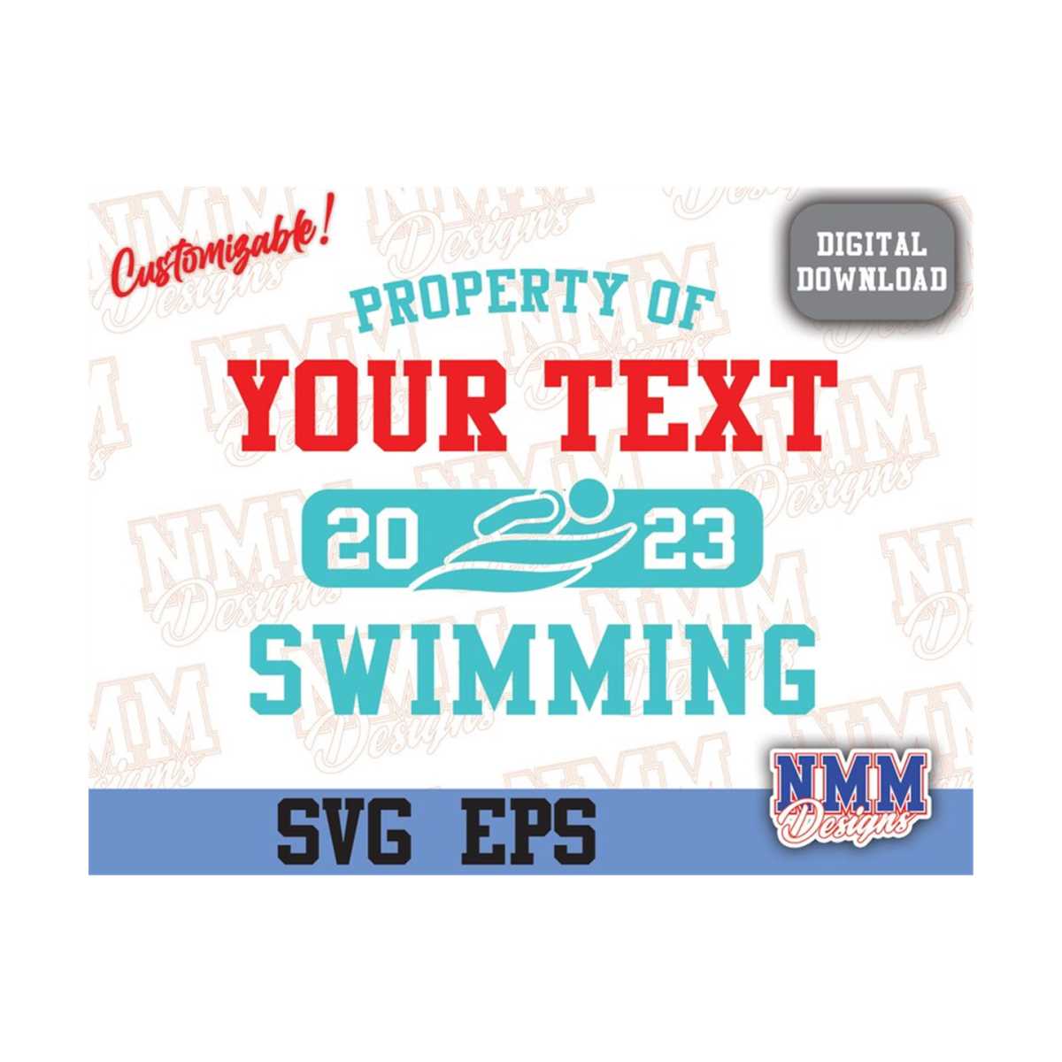 Swim SVG Customizable Team Shirt Swimming File Sports Flag S | Inspire ...