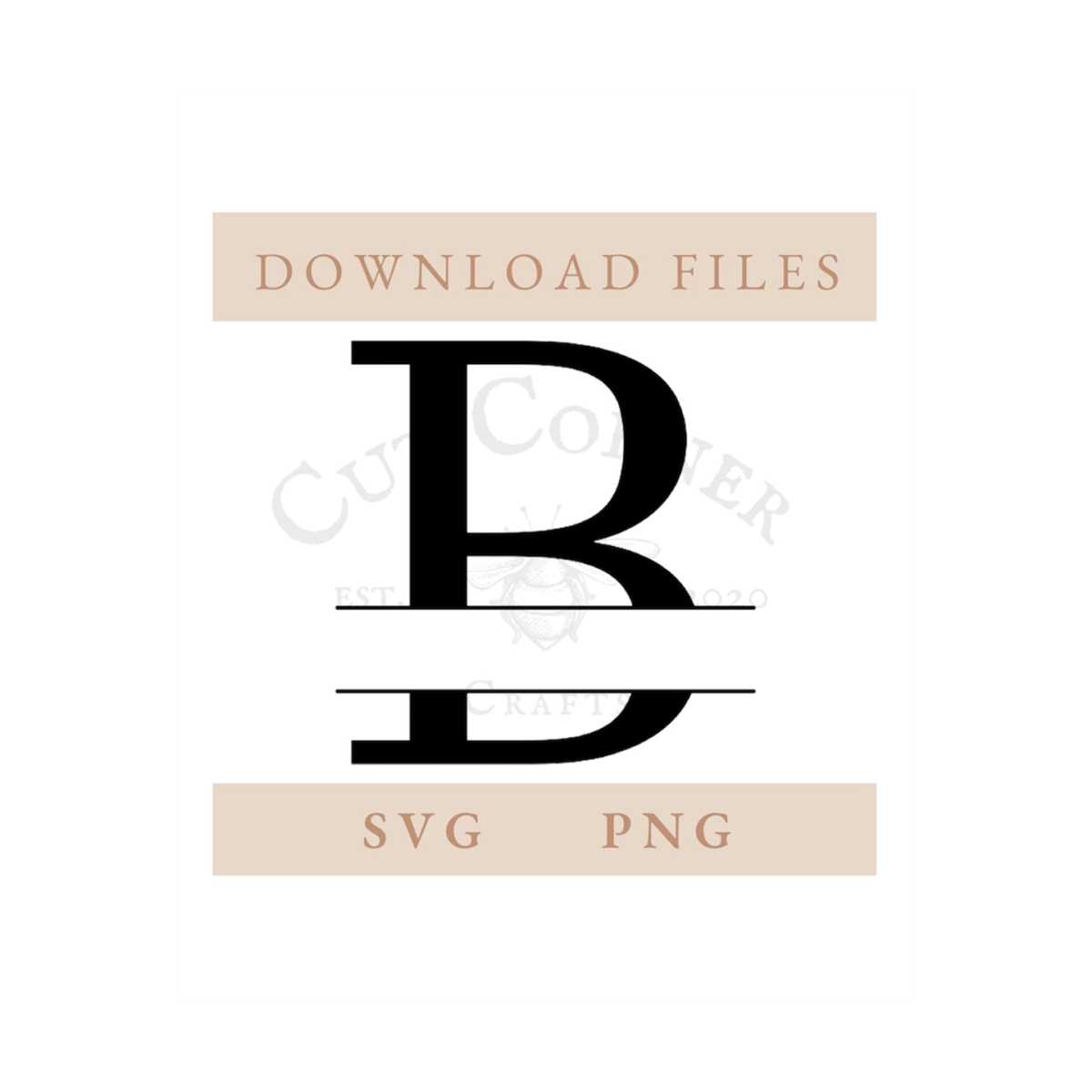 Split Letter Monogram B | Letter SVG | Letter PNG | Digital | Inspire ...