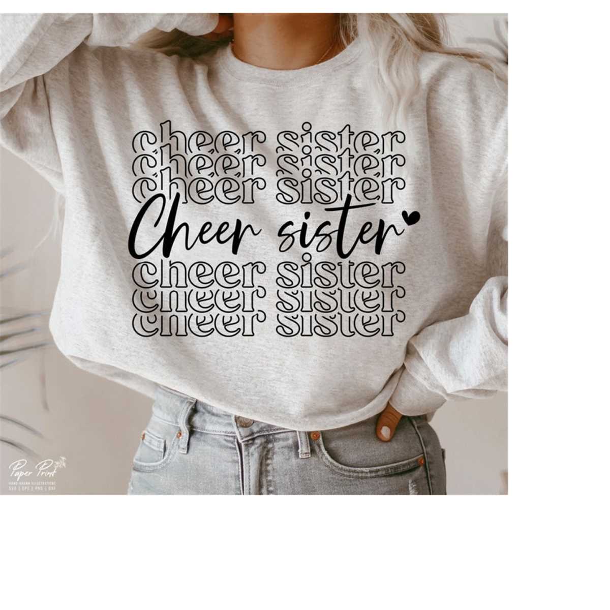 Cheer sister SVG PNG, Cheerleader Svg, Team Spirit Svg, Chee | Inspire ...