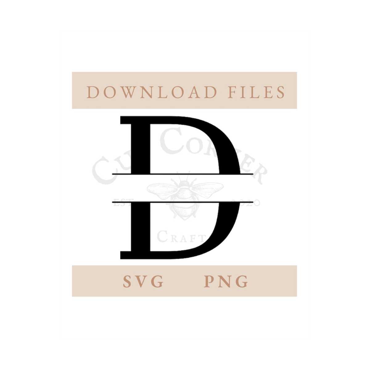 Split Letter Monogram D | Letter SVG | Letter PNG | Digital | Inspire ...