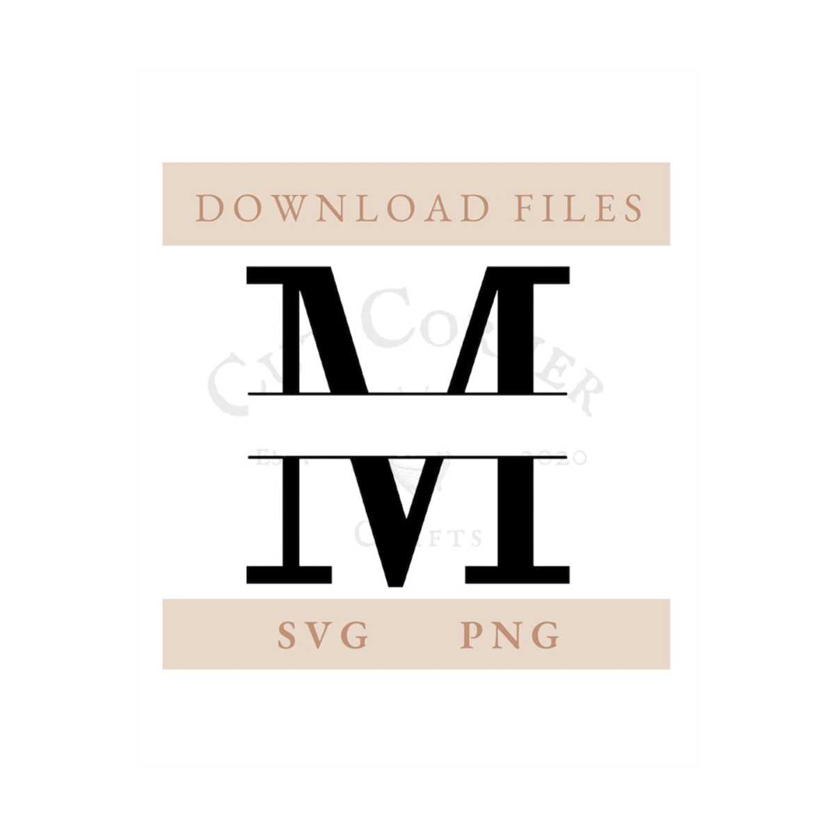 Split Letter Monogram M | Letter SVG | Letter PNG | Digital - Inspire ...